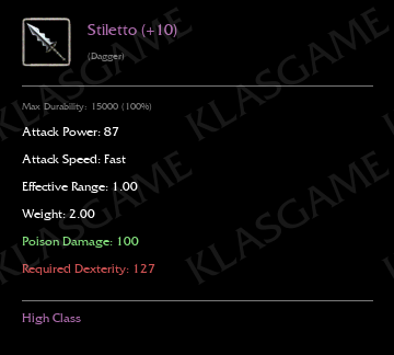 Stiletto (+10) - Klasgame.com
