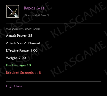 Rapier (+1) - Klasgame.com