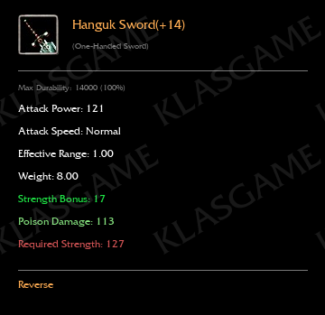 Hanguk Sword(+14) - Klasgame.com